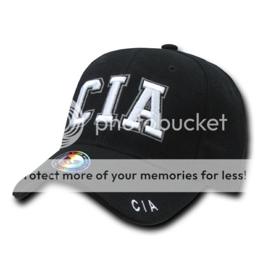 Black Central Intelligence Agency CIA C.I.A Baseball Ball Cap Hat Caps ...
